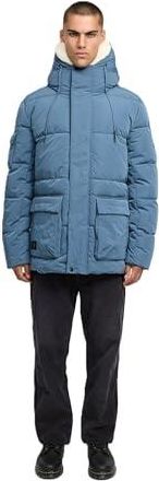 Stone Harbor B762 Veste dhiver pour homme (taille S à 3XL) - Col en fourrure synthétique amovible, capuche intérieure avec tissu polaire, veste matelassée, veste c