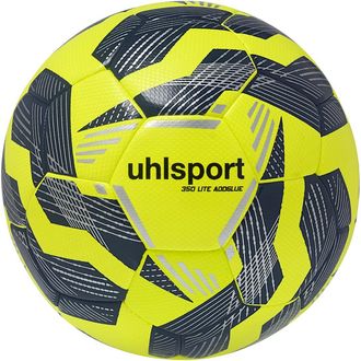 Uhlsport 350 Lite Addglue Junior Kinder-Fu&szlig;ball Spielball Trainingsball, Indoor und Rasen, f&uuml;r Kinder von 10 bis 12, Fussball Ball, Fluo gelb/Marine/Silber
