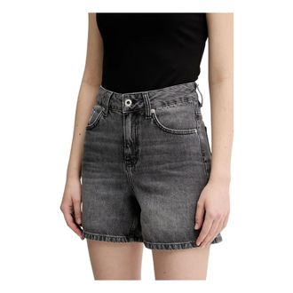 Karl Lagerfeld Short en jean taille haute - Femme - Shorts - Gris - Taille: W24