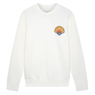 Casablanca Bestickte, Cremewei&szlig;e Sweatshirts