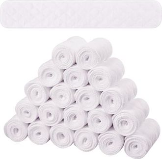 Satinior 20 Pièces Doublure de Soutien-Gorge pour Transpiration Pad sous Les Seins de Coton à 3 Couches 18 x 3 Pouces (Blanc)
