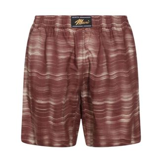 Marni Homme, Shorts, Brun, Taille: M Wavy Stripe Shorts