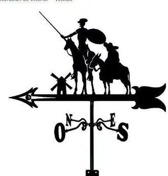 Generic Wetterfahne Aus Schwarzem Metall, Windrichtungsanzeiger f&uuml;R Schuppen, Garten, Terrasse, Dekoration, Windrichtungsanzeiger f&uuml;R Den Au&szlig;Enbereich(A30)