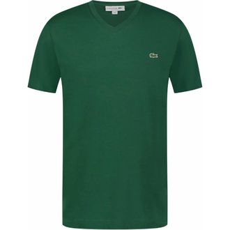 Lacoste Leichtes Pima-Baumwoll-T-Shirt mit V-Ausschnitt - - Tops - Herren - Gr&uuml;n - 2XL