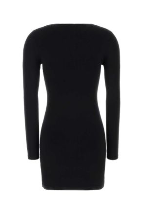 Alexander Wang Womens Black Stretch Viscose Blend Mini Dress Abiti