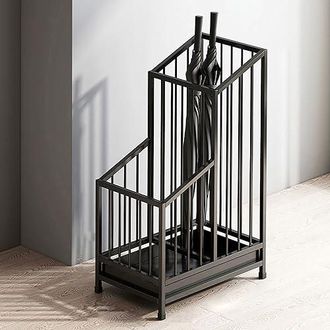 Generic Grand porte-parapluie pour entrée, porte-parapluie nordique avec plateau de drainage, organiseur multifonction pour bureau, couloir, porche et porte