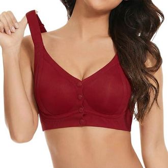 Generic Soutiens-Gorge Femme avec Bonnet Complet Fermeture Devant Sport Maintien Extreme Soutien-Gorge sans Armature Confort Soutien-Gorge Respirant Soutien G