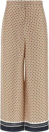 Max Mara Femme, Pantalons, Multicolore, Taille: 38 FR Wide Silk Pantalons