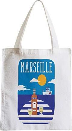 Fabulous Grand Sac Shopping Plage Etudiant Marseille Pastis Port Ville France Soleil Voyage