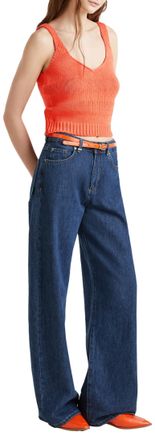 Benetton Damen Canotta 1898dh018 Polohemd, Orange, Small