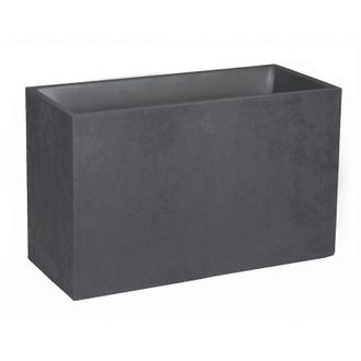 Eda Jardini&egrave;re Muret Basalt D&eacute;cor b&eacute;ton 116 L - Gris anthracite - Eda