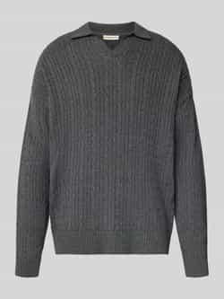 Redefined Rebel Oversized Strickpullover mit Zopfmuster Modell JARED