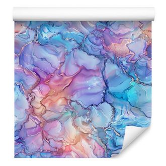OEM Carta Da Parati Blu Inchiostro E Azzurra Per Soggiorno E Camera Da Letto, 50x1000 Cm
