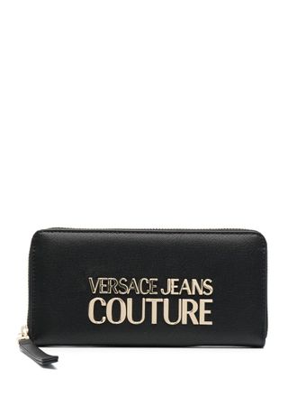 Versace Jeans Couture portefeuille à logo embossé - Noir