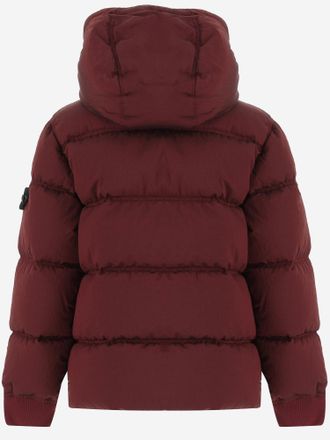 Stone Island Girls Down Jacket Red Polyamide