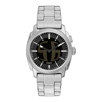 Fossil Homme, Accessoires, Gris, Taille: ONE Size Machine Watch Fs6155