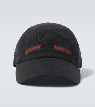 Gucci Casquette Web Stripe en coton
