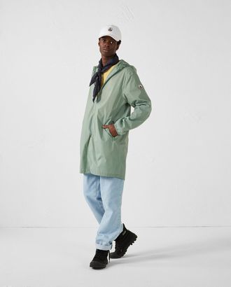Jott Imperm&eacute;able long &agrave; capuche paquetable Vert min&eacute;ral Oban - Taille 3XL