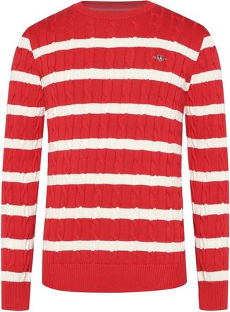 GANT Leichter Rundhalspullover aus Baumwolle mit Blockstreifen in