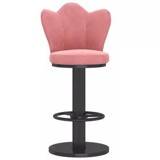Generic Barhocker-Set (1 St&uuml;ck), h&ouml;henverstellbar, drehbar, aus Samt, mit Schmetterlingsr&uuml;ckenlehne, ideal f&uuml;r K&uuml;cheninseln, Caf&eacute;s und Bars