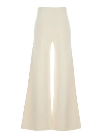 Max Mara Womens Wide-Leg Trousers Strillo White Viscose