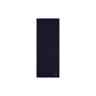 Roberto Cavalli Alpaka-Mischgewebe Schal mit Markenetikett - - Accessories - Herren - Blau - ONE SIZE
