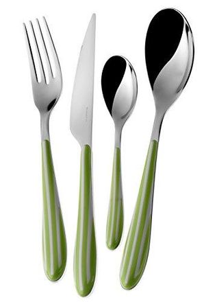 Bugatti Desingner Besteck Zebra Farbe gr?n, Material: Edelsahl 18/10, Sp?hlmaschine geeignet