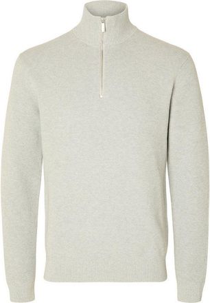 Selected Troyer SLHDANE LS KNIT STRUCTURE HALF ZIP NOOS Baumwolle, regular fit