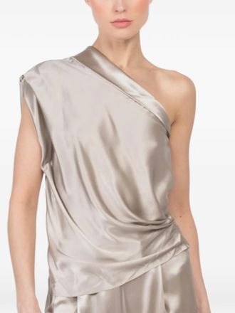 The Sei Oberteil mit asymmetrischem Revers - Nude