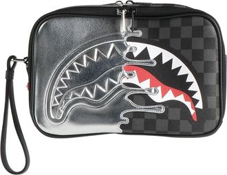 Sprayground SILVER SIDE DRIP BLACK CHECK BRICK TOILETRY