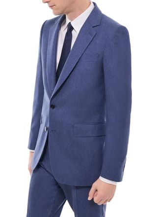Fursac Veste de costume ajust&eacute;e en flanelle - Taille 44 - Homme