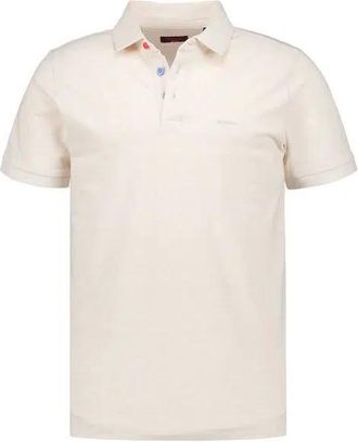N.Z.A. Herren Polo-Shirt beige Baumwoll-Piqu&eacute;