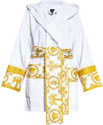 Versace Femme, V&ecirc;tements de nuit et de d&eacute;tente, Blanc, Taille: 42 FR Peignoir I Love Baroque