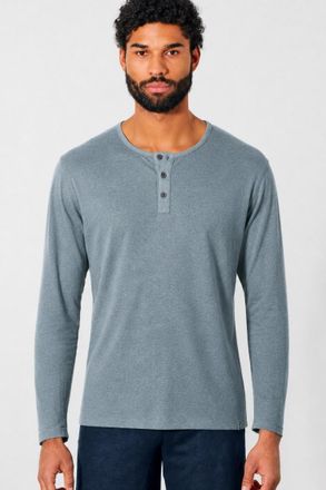 Hempage Hempage Herren vegan Longsleeve Henley Brushed Titanium