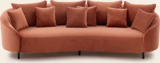 Madura Canap&eacute; 3 Places Julika Opal orange corail - ORANGE