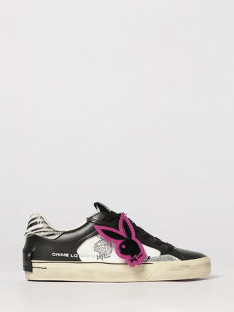 Crime London Baskets Deconstructed x Playboy en cuir et poulain avec strass
