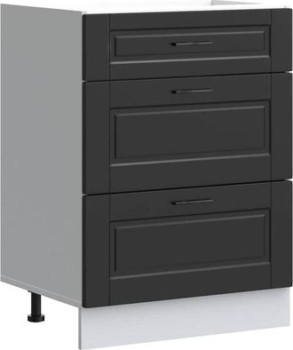 vidaXL Küchenunterschrank Porto Schwarz Holzwerkstoff Vidaxl