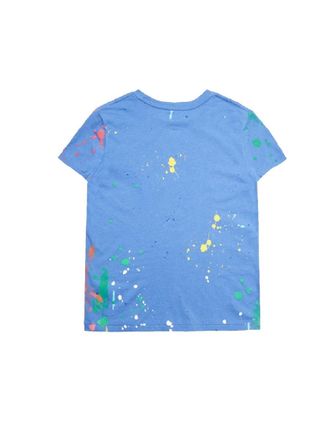 Polo Ralph Lauren Paint Boy Bear Graphic T-Shirt - Blue