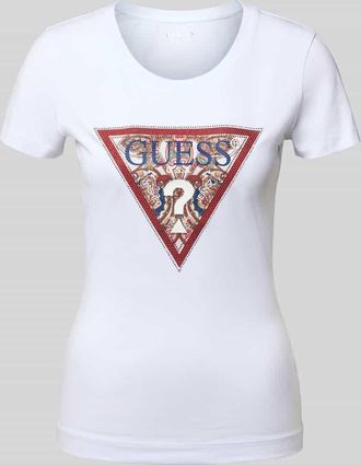 Guess T-Shirt mit Logo und Rundhalsausschnitt