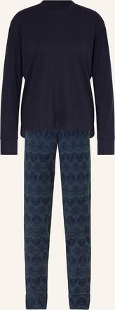 Schiesser Schlafanzug Selected Premium blau