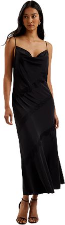 Ted Baker Damen WMD-AMBATO-Lace Insert Cowl Neck Midi Dress Formales Abendkleid, Black, 42