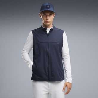 Puma Gilet sans manches de golf Avant Homme, V&ecirc;tements, Bleu, XXL