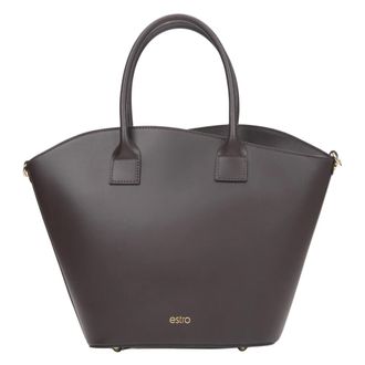 Estro & Luminara Femme, Sacs, Brun, Taille: ONE Size Sac cabas en cuir italien de qualit&eacute; sup&eacute;rieure