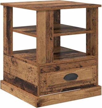 vidaXL Nachttisch mit Schubladen Altholz 50 x 50 x 60 cm Holzwerkstoff vidaXL