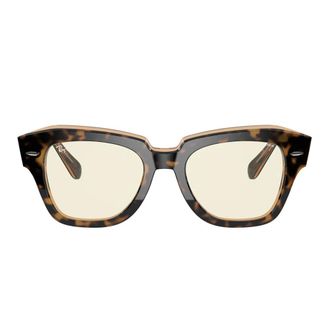 Ray-Ban Femme, Accessoires, Brun, Taille: 49 MM Lunettes de Soleil Noires Modernes Mod&egrave;le 2186