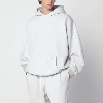 SKIMS Light grey hooded sweatshirt in cotton fleece