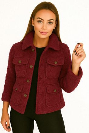Worldclassca Fellimitatjacke Worldclassca Hemdjacke Knopf Trench Teddy Jacke &Uuml;bergangsjacke Blouson Neue Kollektion - Stilvolle und gem&uuml;tliche Mode f&uuml;r Damen