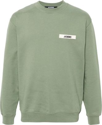 Jacquemus Homme, Sweatshirts et sweats &agrave; capuche, Vert, Taille: M The Gros Grain SweaT-shirt