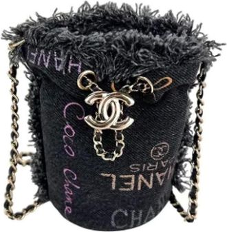 Chanel Pre-owned Denim sacs-chanel - Femme - Pre-owned - Noir - Taille: ONE Size