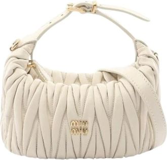 Miu Miu Sac &agrave; main Pre-owned Matelasse MIU en cuir - Femme - Pre-owned - Blanc - Taille: ONE Size